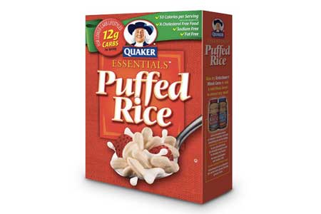 Quaker Puffed Rice Cereal - Organic vs Non-Organic Packaged Foods