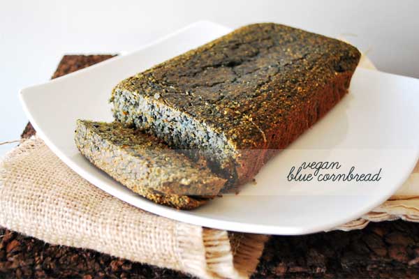 Vegan Blue Cornbread