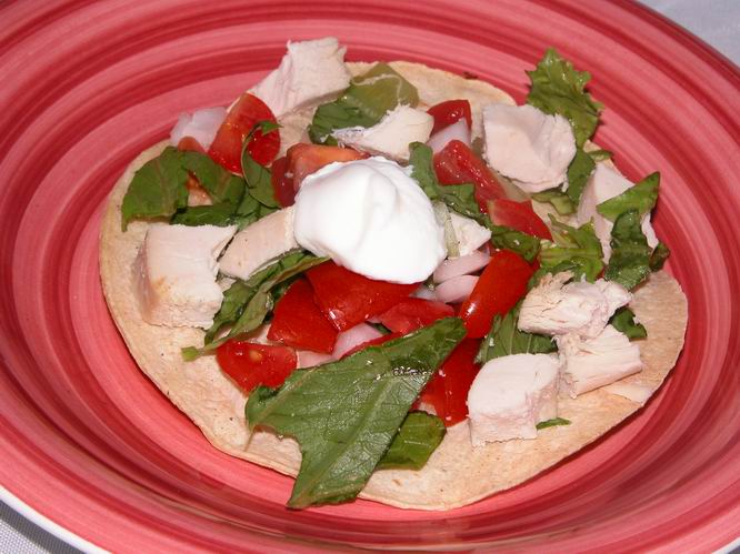 Chicken Tostada - Diet Recipe