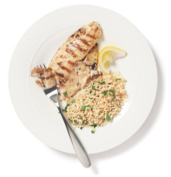 Lemon Oregano Grilled Tilapia with Parsley Rice Recipe | 400 Calorie ...